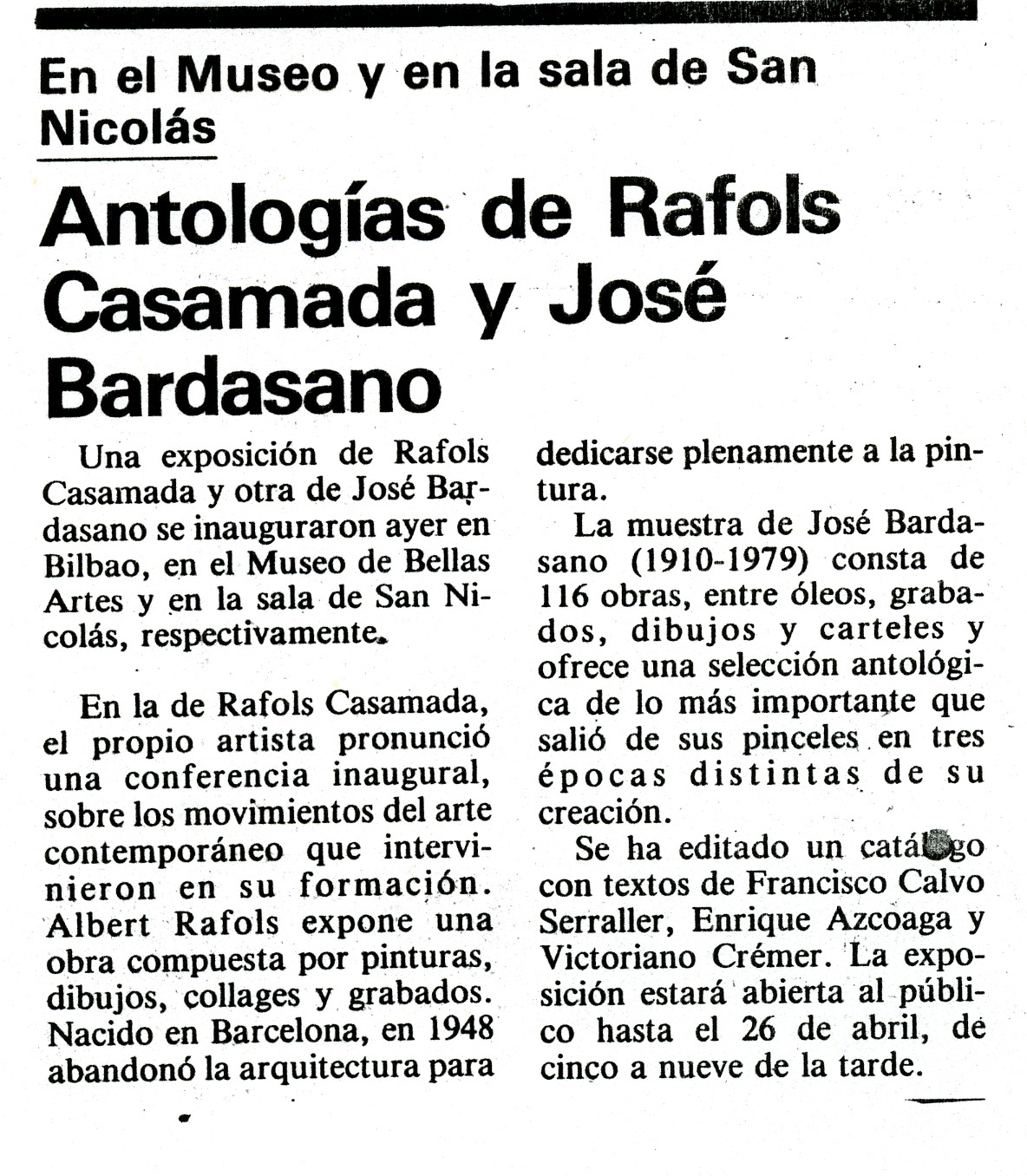 Albert Ràfols-Casamada. Pinturas – dibujos – grabados – collages ...