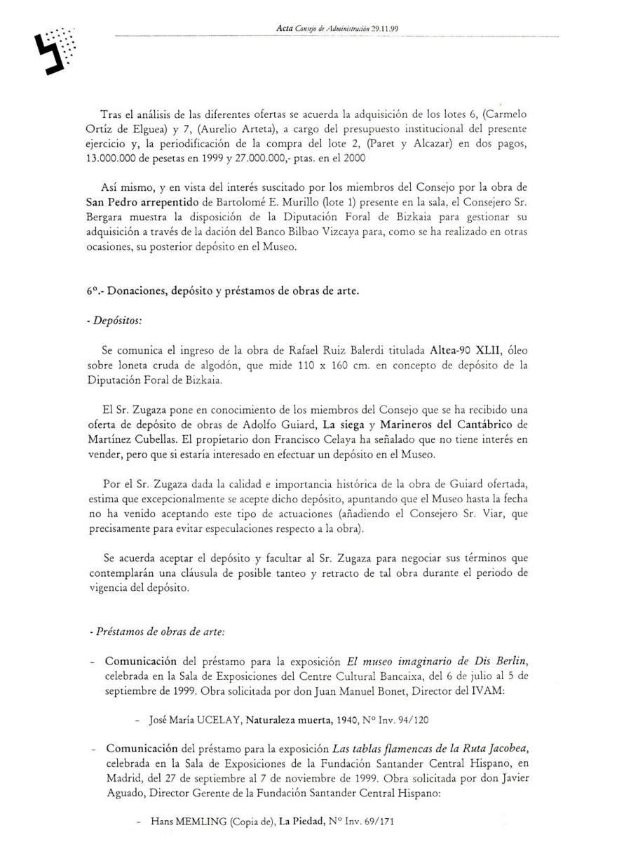 Acuerdo por el que se comunica el préstamo de la obra "Naturaleza ...