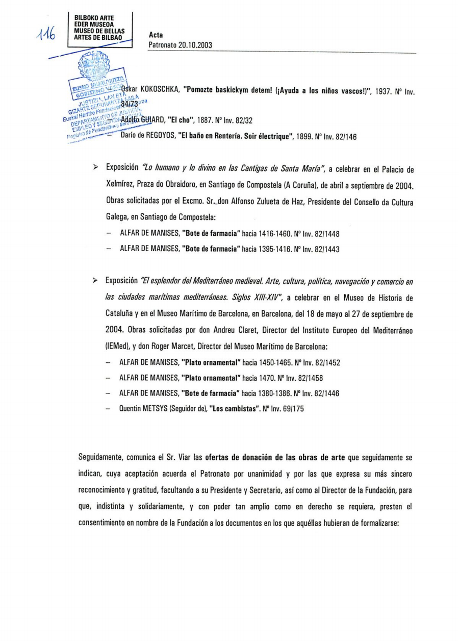 Acuerdo por el que se deniega la petición de préstamo para la ...