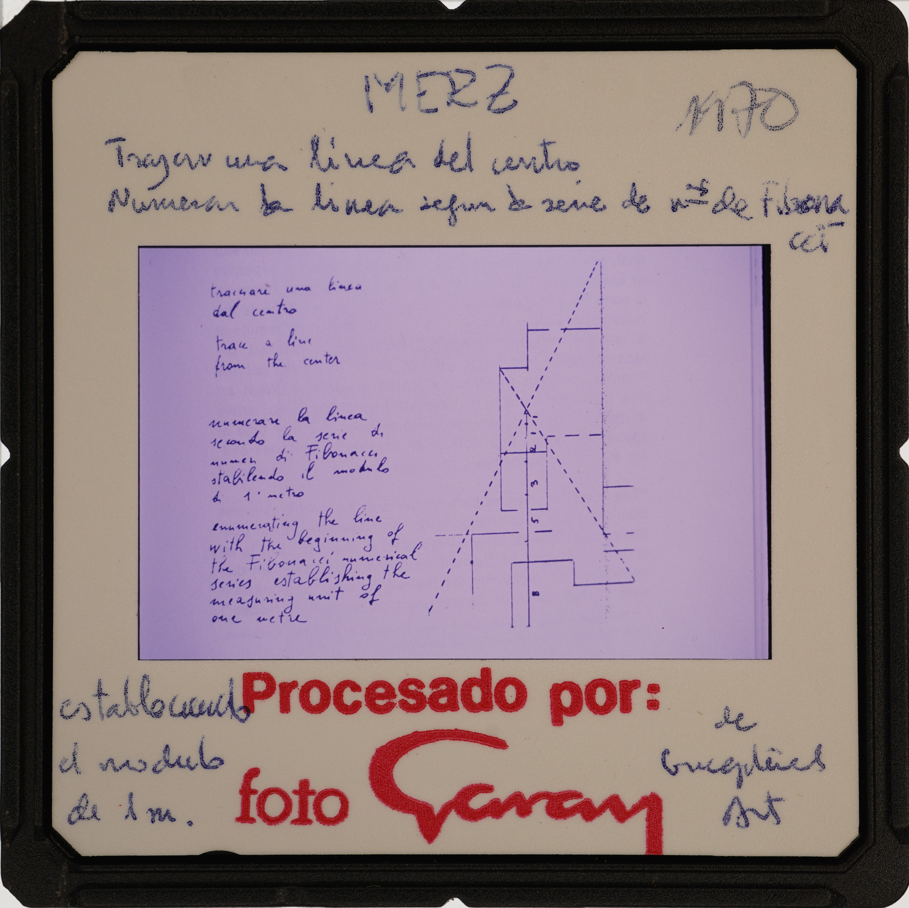 Merz, Mario. Trazar Una Línea Del Centro Numerar la Línea Según de ...