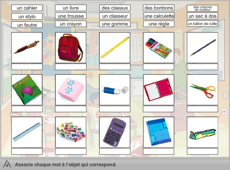 Les objets de la classe. Grupo Anaya - Didactalia: material educativo