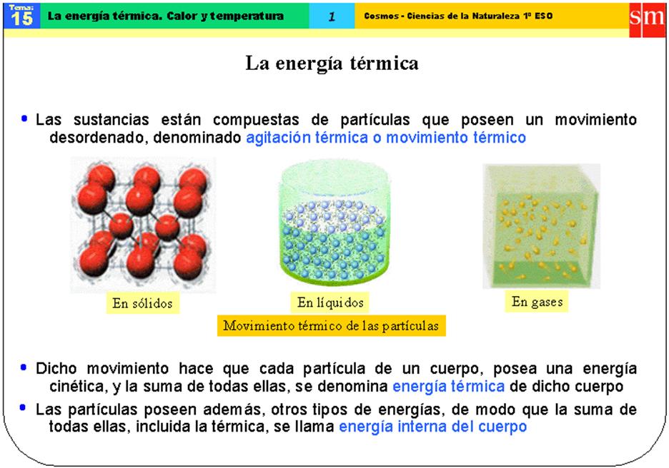 La energía térmica, calor y temperatura (SM) - Didactalia: material ...